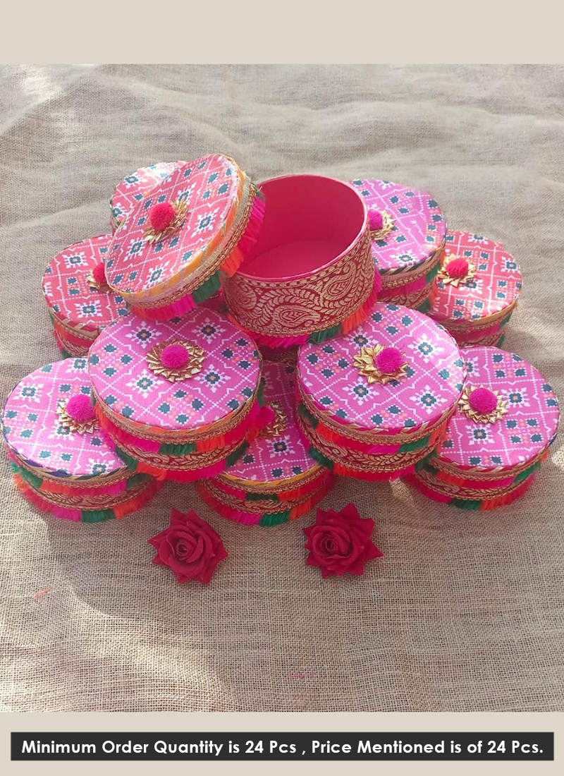 New Design Ghewar Round Box Collection (Set Of 24 Pcs) Catalog