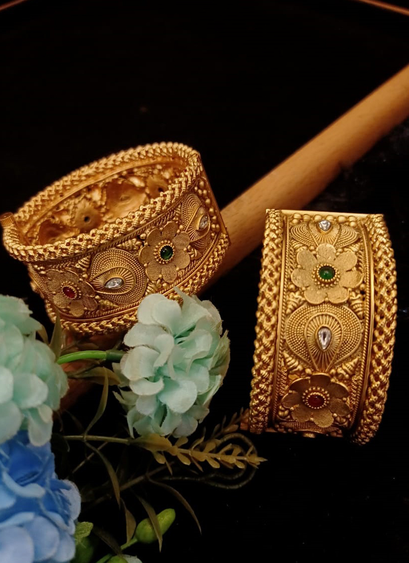 Traditional Gold Kada For Women By Niscka Best Bracelets