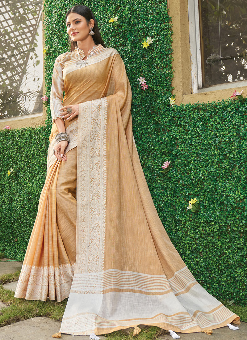 Vaibhav Sangam Exclusive Designer Heavy Linen Sarees Collection Catalog