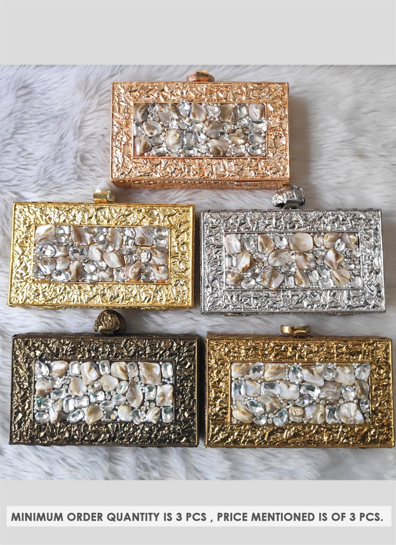Buy Now Heavy Studded Stylish Clutches (Set Of 3 Pcs) Catalog