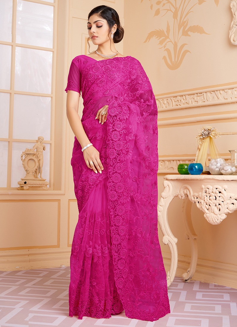 Luxurious Heavy Net Wholesale Sarees 7 Pieces Catalog Catalog