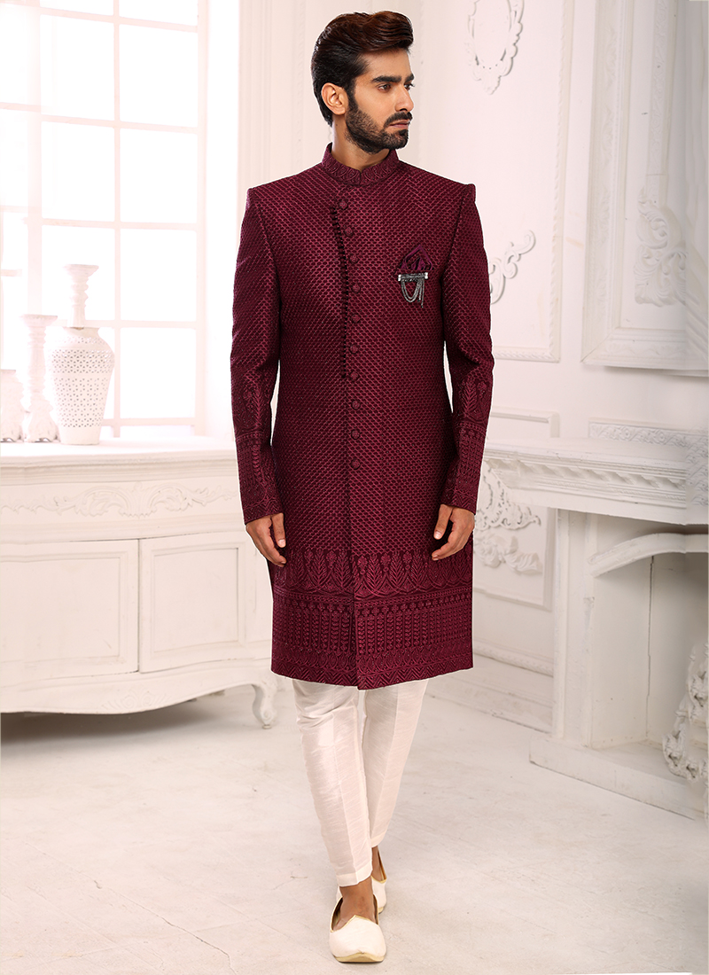 Readymade New Designer Wedding Wear Nawabi Indo Western Collection Catalog