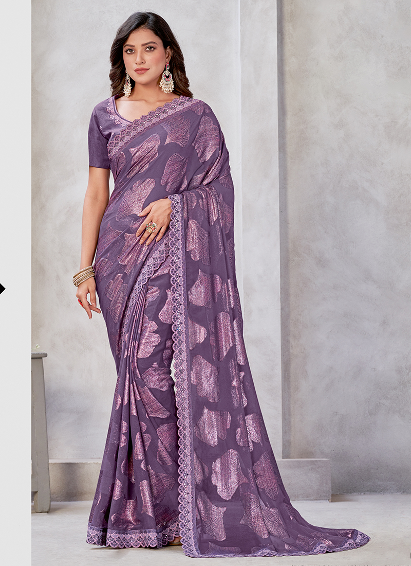 Zaina Georgette Wholesale Weaving Sarees 9 Pieces Catalog Catalog