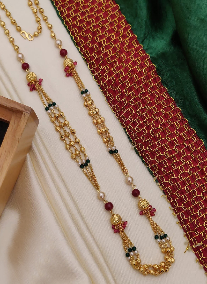 Buy Fancy Brass High Gold Desinger Beautiful Mala Online From Surat ...