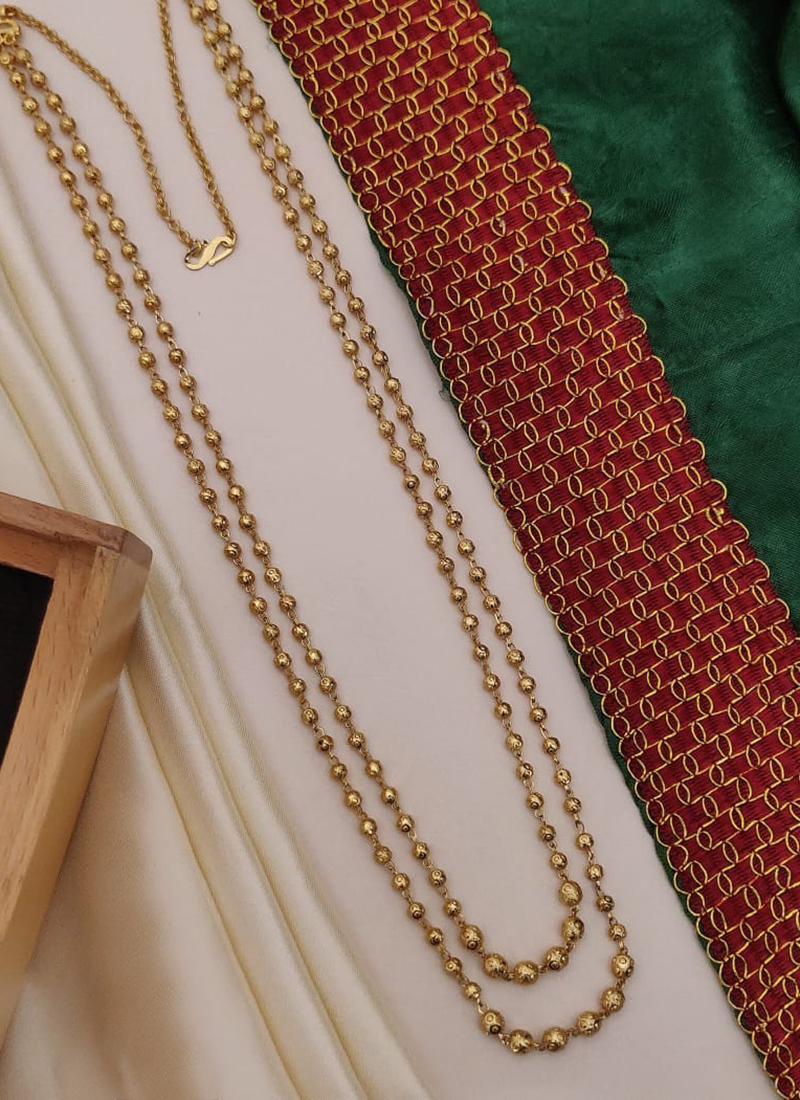 Buy New Brass High Gold Beautiful Desinger Fancy Mala Online From Surat ...