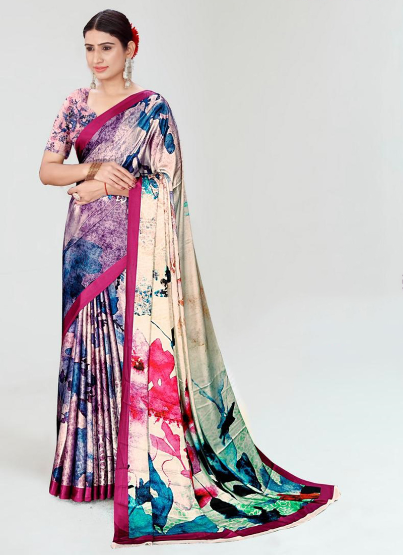 Signature Digital Japan Satin Wholesale Sarees 8 Pieces Catalog Catalog