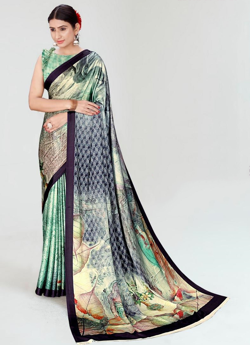 Signature Digital Japan Satin Wholesale Sarees 8 Pieces Catalog Catalog
