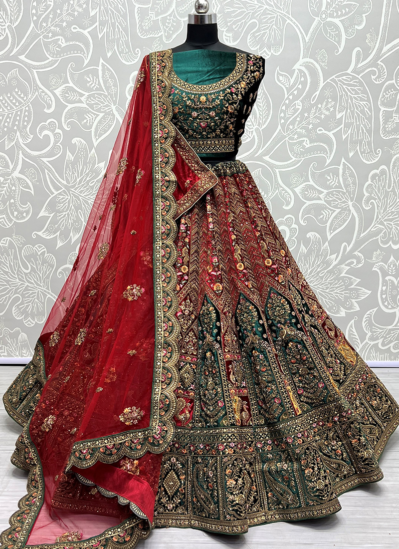 A2550 Velvet Wholesale Lehenga Cholis 3 Pieces Catalog Catalog