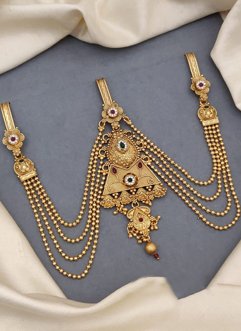 Buy Latest Premium Quality Brass High Gold Antique Kandora Set Online ...