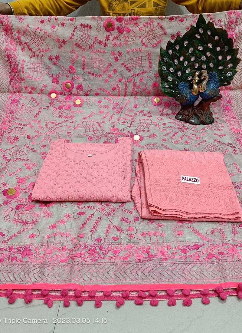 Buy Festival Wear Gajri Sequins Work Cambric Cotton Readymade Salwar ...