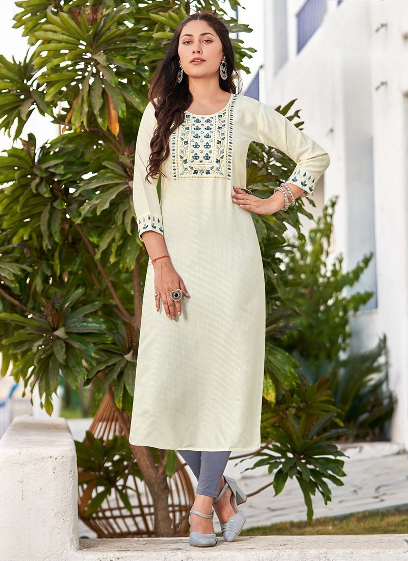 Solid Vol 15 Two Tone Rayon Wholesale Kurtis 6 Pieces Catalog Catalog