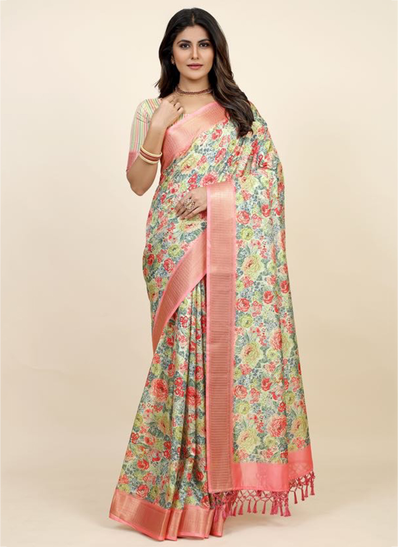 Buy Traditional Wear Multi Color Digital Printed Kota Saree Online From ...
