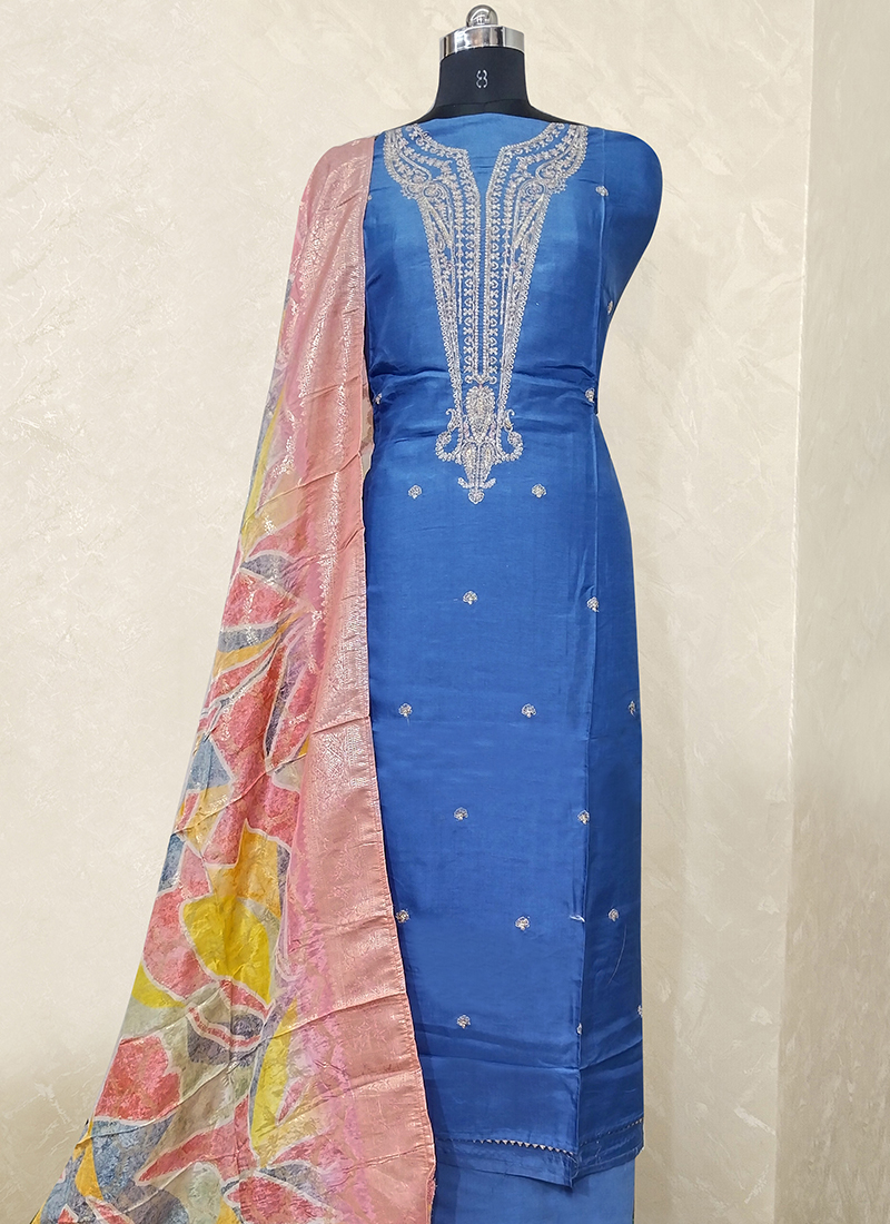 Fancy Wholesale Punjabi Dress Materials 5 Pieces Catalog Catalog