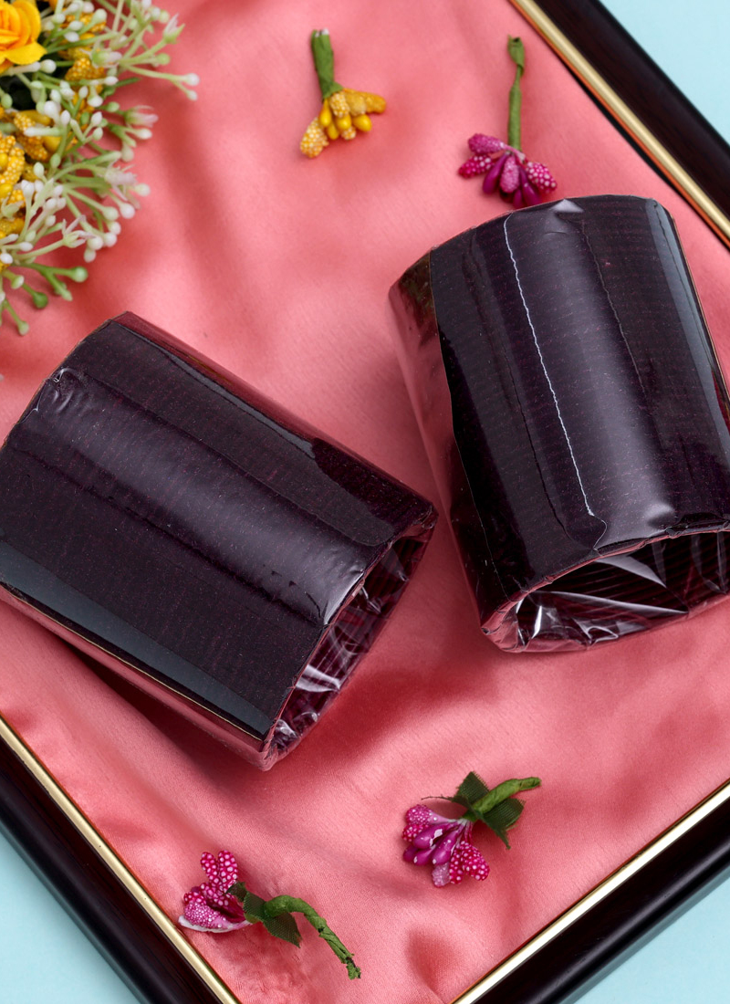 Buy Party Wear Wine Color 2 Set Of Fashion Bangles Online From Surat ...