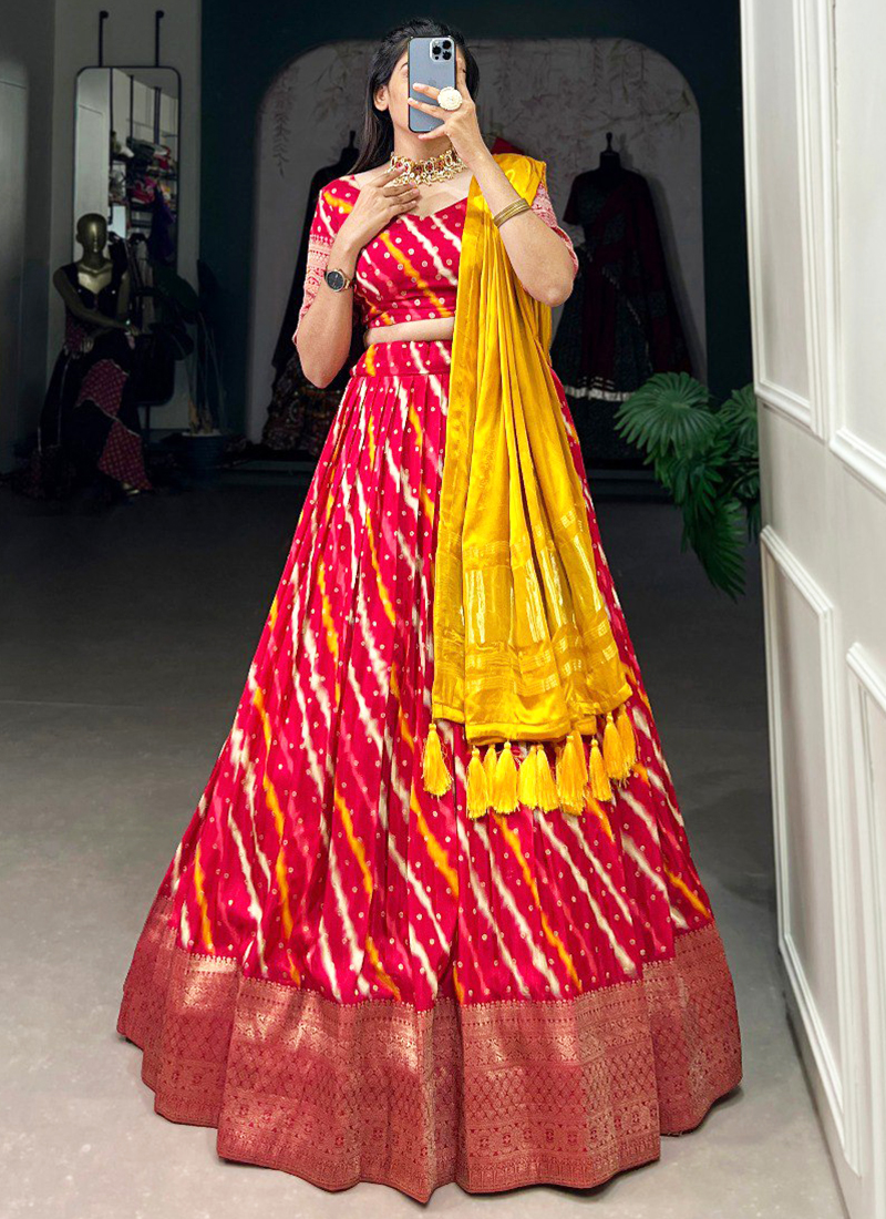 Navrang Viscose Dola Silk Wholesale Lehenga Choli 5 Pieces Catalog Catalog