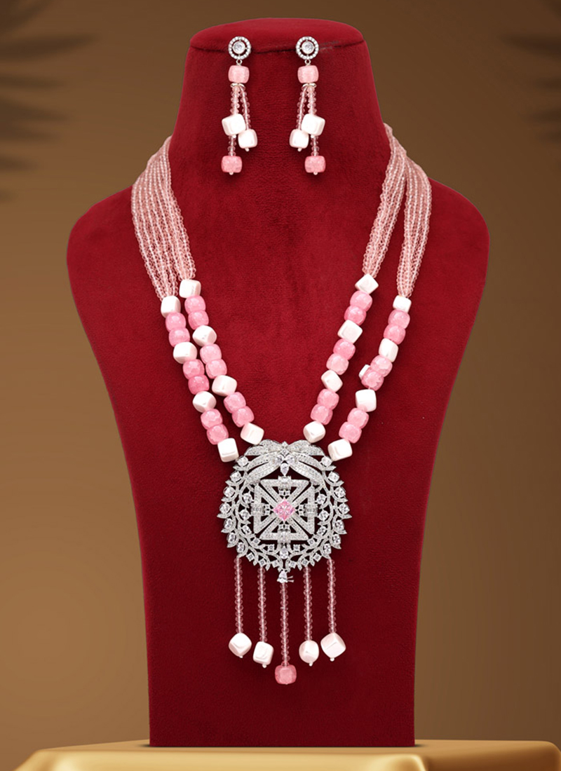 Multi Premium American Diamond Necklace Set Catalog