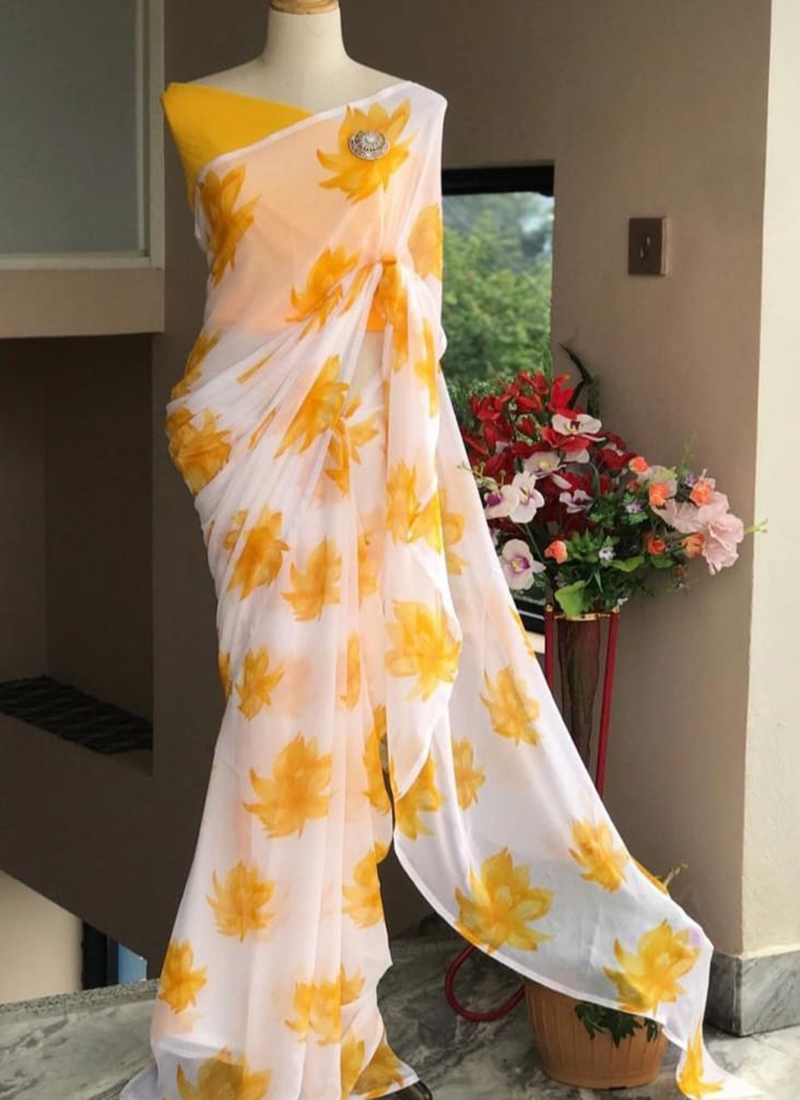 Vk4067 Soft Georgette Wholesale Sarees 6 Pieces Catalog Catalog