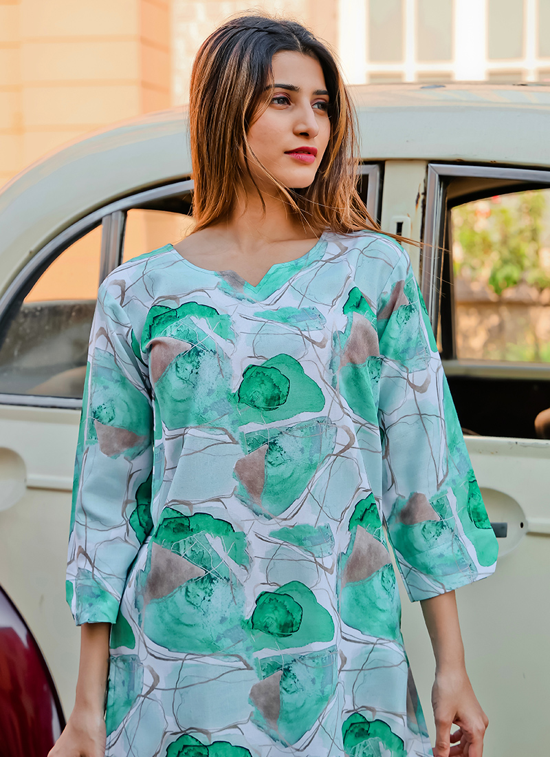 Buy Sky Blue Cotton Digital Printed Casual Wear Cord Set Online From ...