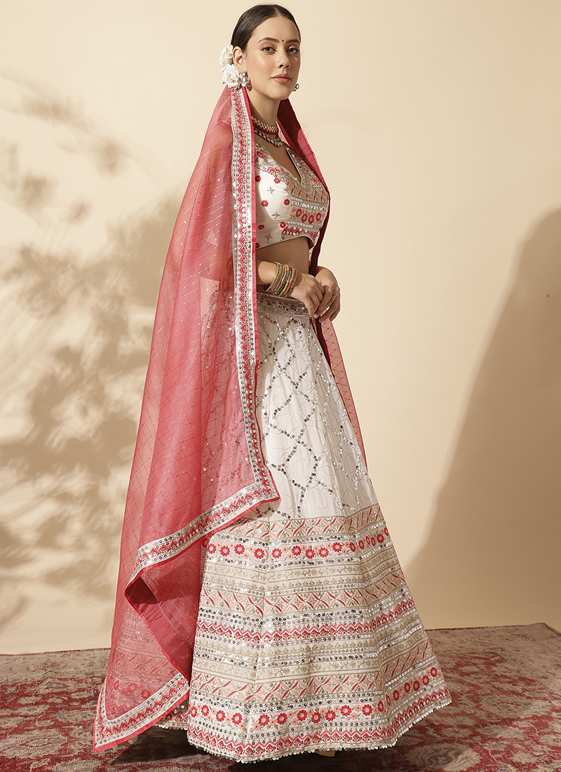 Buy Gajri Premium Georgette Sequins Work Wedding Wear Ready To Wear ...