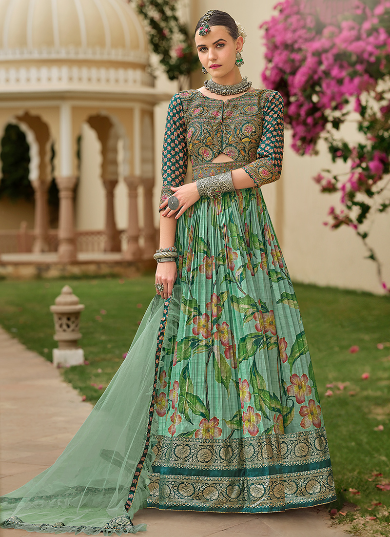 Silk Wholesale Readymade Gown With Dupatta 10 Pieces Catalog Catalog