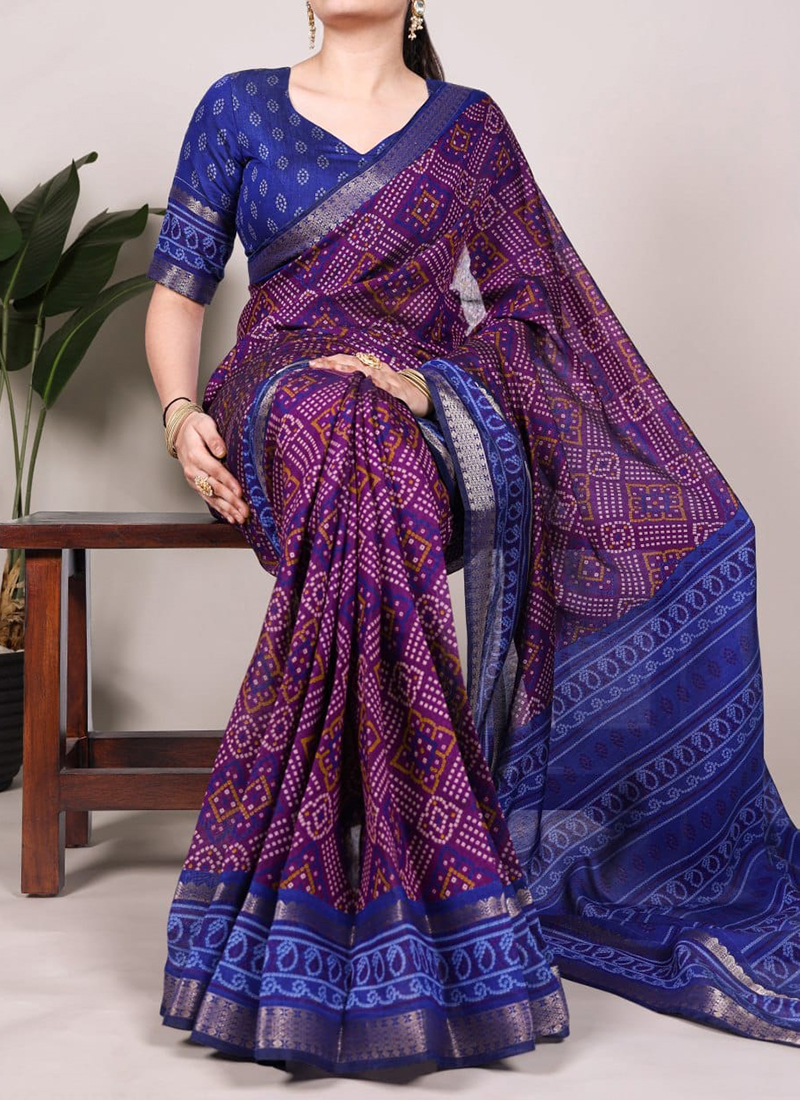 Chanderi Daily Wear Saree 4 Pieces Catalog Catalog