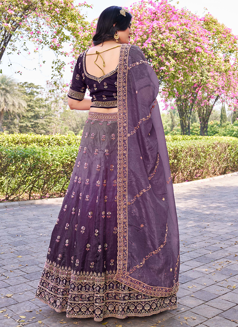 Buy Rama Gold Crush Embroidery Work Wedding Wear Lehenga Choli Online ...