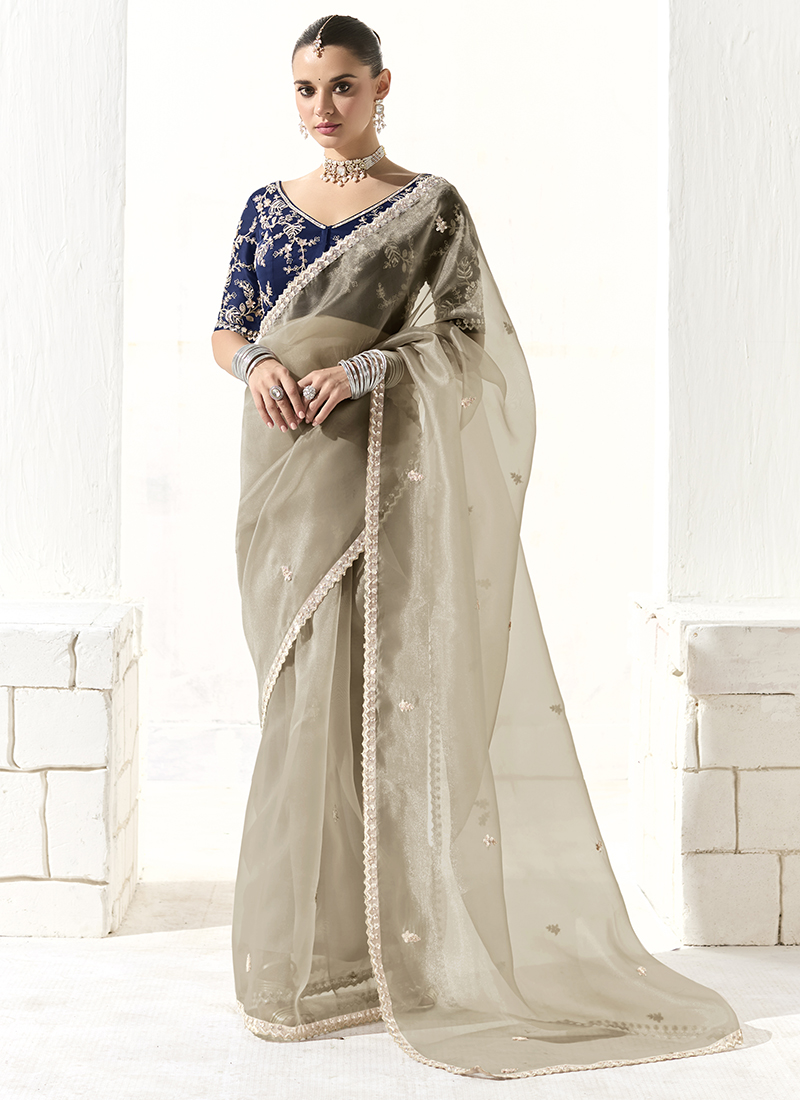 Organza Tissue Festival Wear Saree 15 Pieces Catalog Catalog