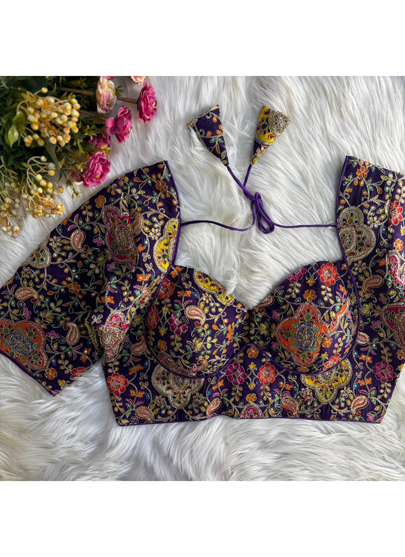 Pure Crape Party Wear Readymade Blouse 10 Pieces Catalog Catalog