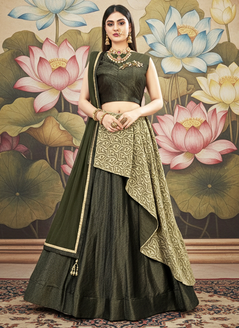 Fancy Velvet Wedding Wear Readymade Lehenga Choli 13 Pieces Catalog Catalog
