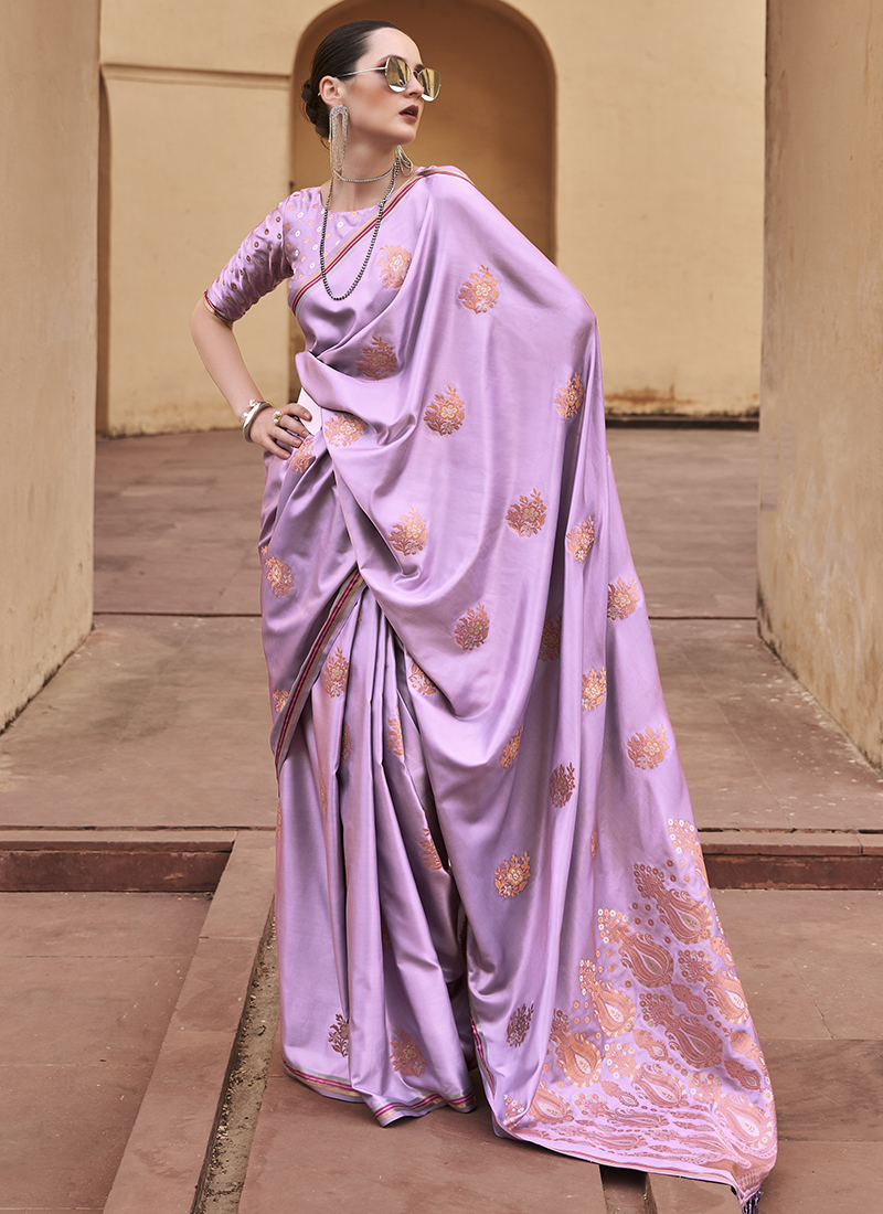 Satin Casual Wear Saree 6 Pieces Catalog Catalog