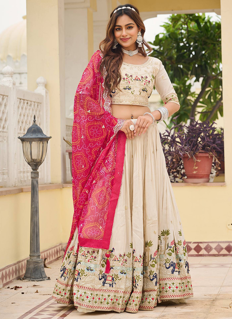 Tissue Silk Festival Wear Readymade Lehenga Choli 4 Pieces Catalog Catalog