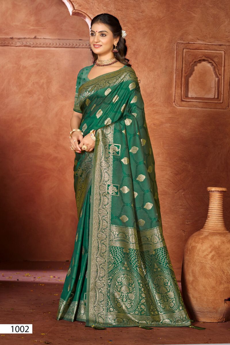 Satin Silk Festive Wear Saree 4 Pieces Catalog Catalog